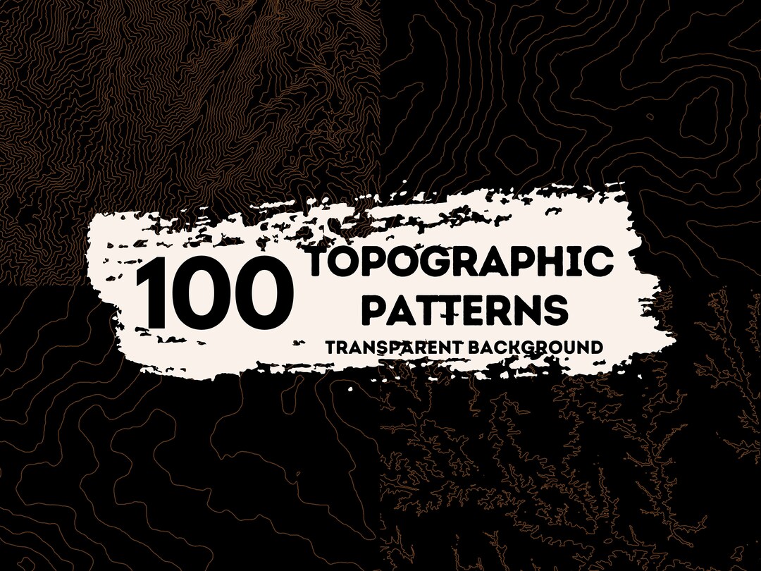 100 Topographic Maps Patterns Transparent Background, Brown Pattern ...