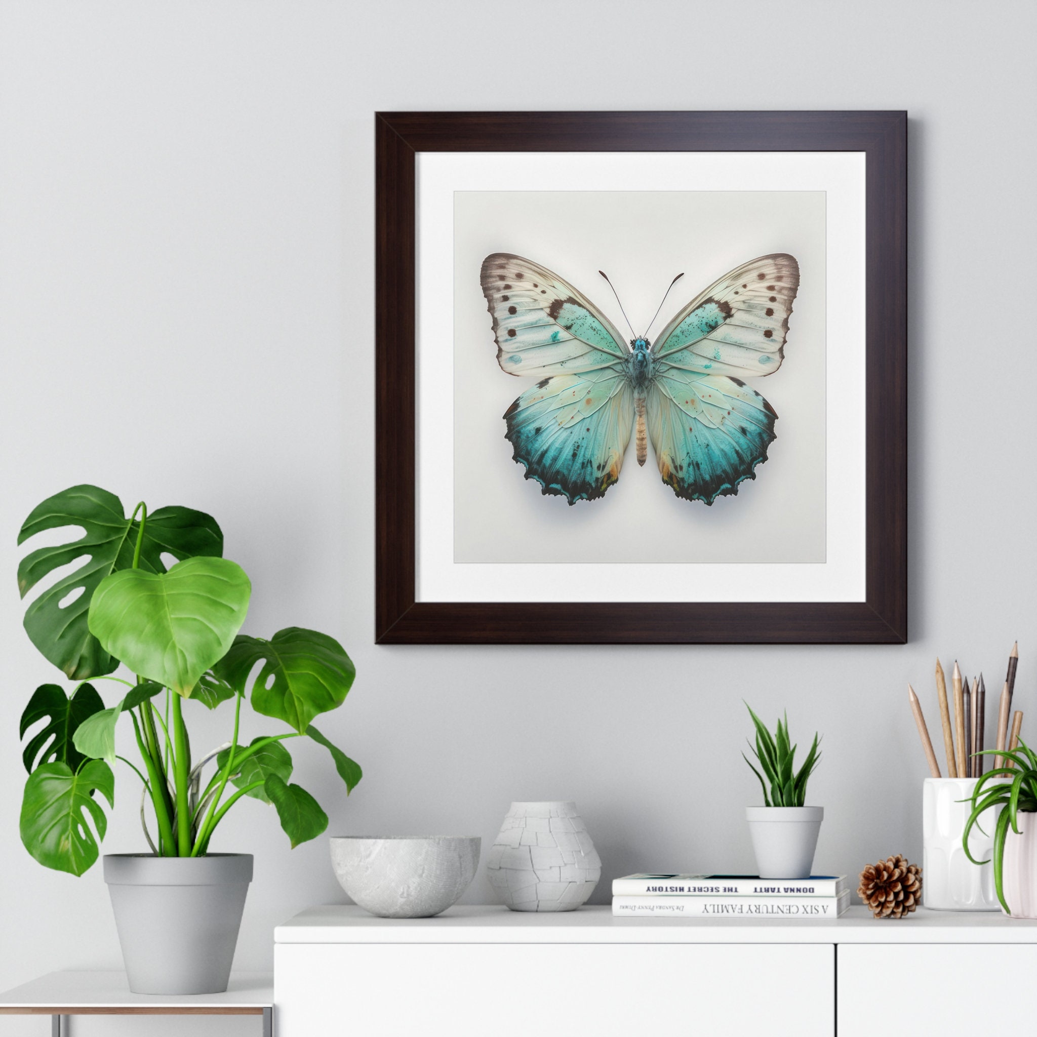 Butterfly Collection, #7, Square, Series, Framed Poster, Digital, Wall ...