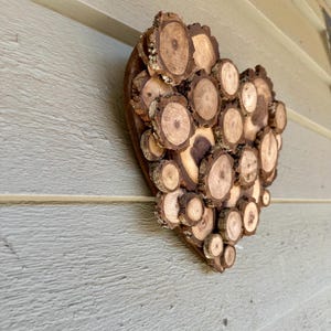 Walnut Heart - Wood Slice Heart - Rustic Home Decor - Bridal Shower ...