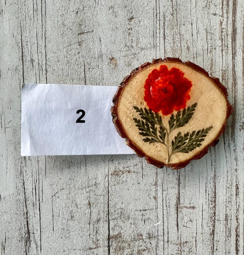 Pressed Flower Magnet: Rustic Floral Kitchen Magnets - Etsy