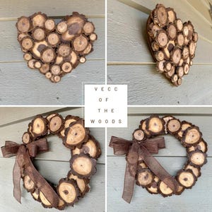 Walnut Heart - Wood Slice Heart - Rustic Home Decor - Bridal Shower ...