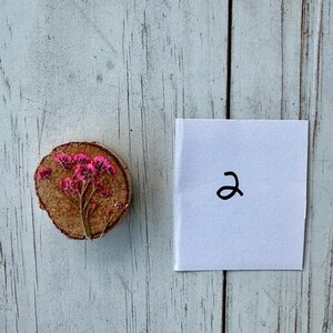 Pressed Flower Magnet - Wood Slice Magnet - Wood Slice Magnets - Flower ...