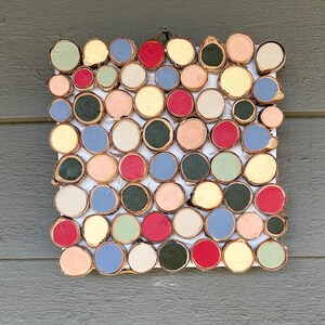 Wood Slice Wall Art Rustic Home Decor Custom Wood Art Painted Wood ...