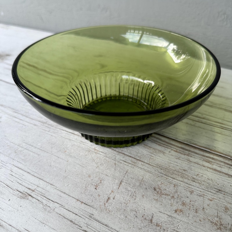 Antique Glass Footed Bowl - Etsy