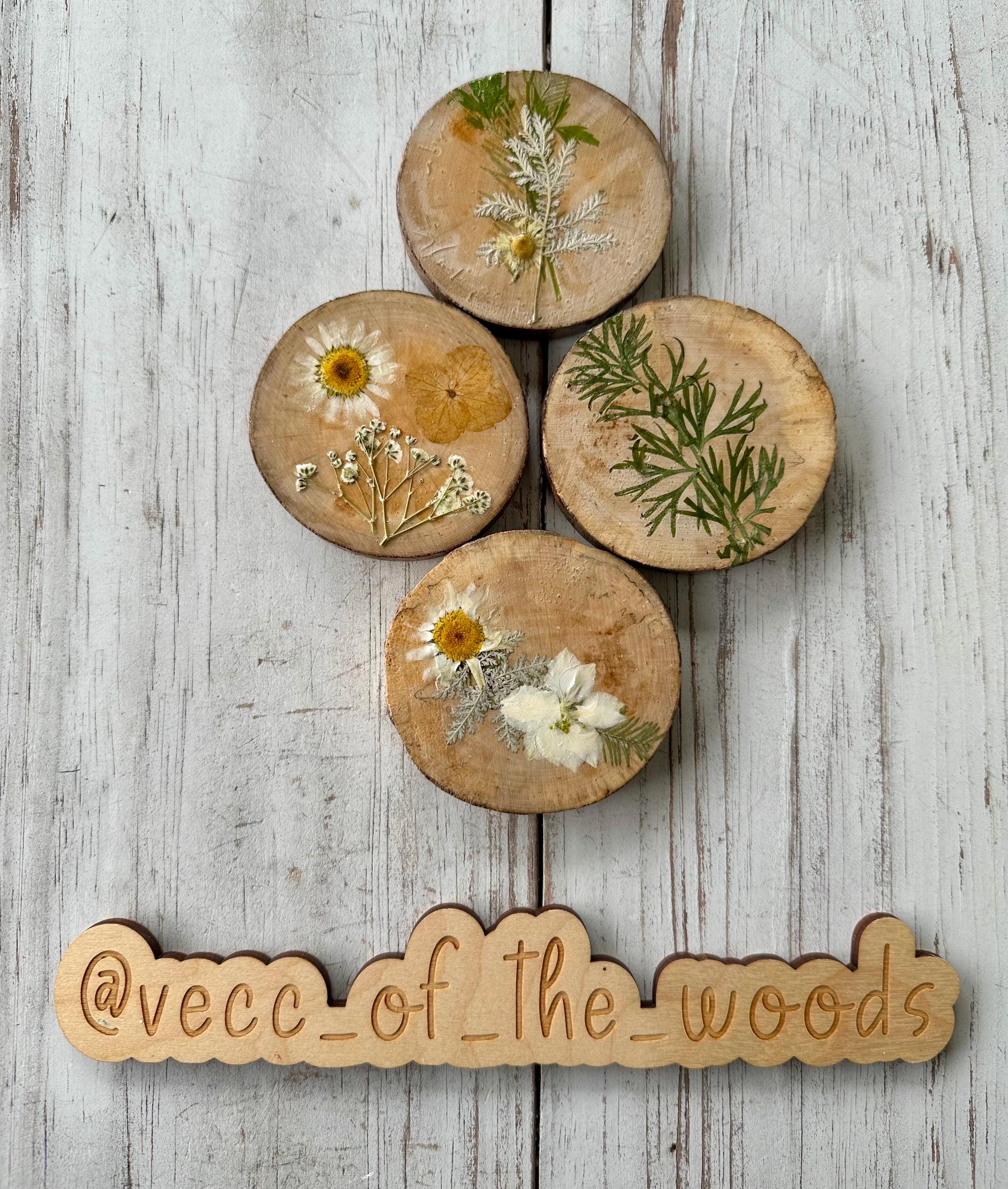 Pressed Flower Magnets - Boho Flower Kitchen Decor - Etsy