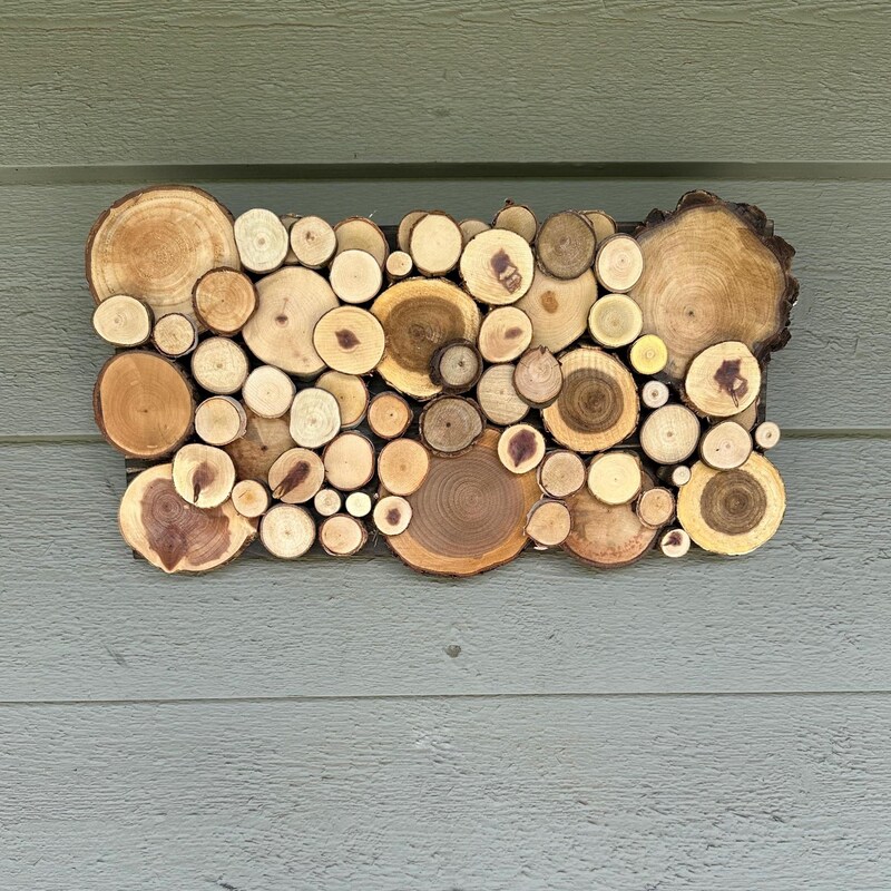 Wood Slices Wall Art - Etsy