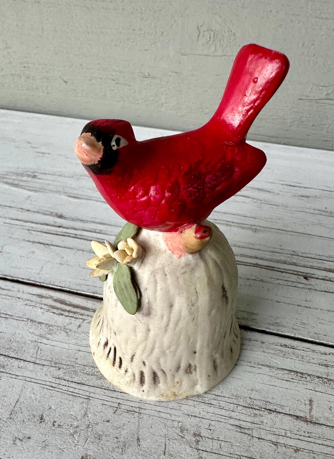 Vintage Porcelain Cardinal Bell : Collectible Cardinal Decor - Etsy