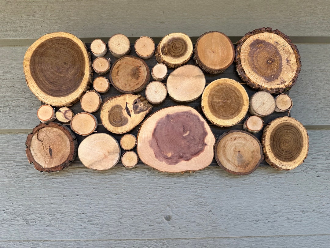 Wood Slice Wall Art Home Decor Wood Art Wood Slice Mosaic Custom Wood ...