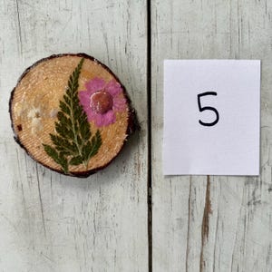 Pressed Flower Magnet - Kitchen Magnets - Wood Slice Magnets - Flower ...