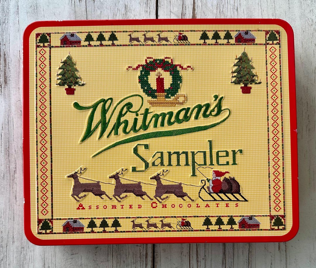 Vintage Whitman’s Sampler Christmas Tin: Hinged Retro Candy Tin - Etsy