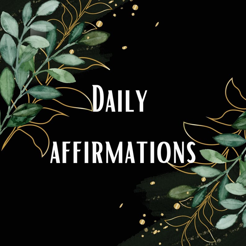 Daily Affirmations Template - Etsy