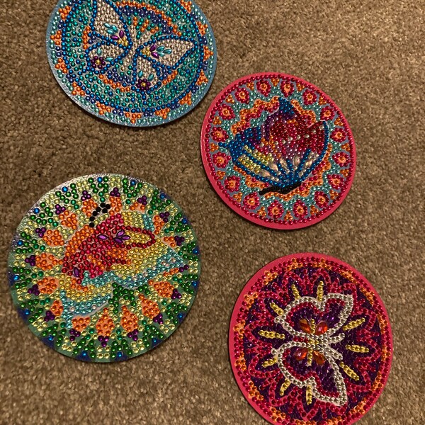 Diamond Art Coasters - Etsy