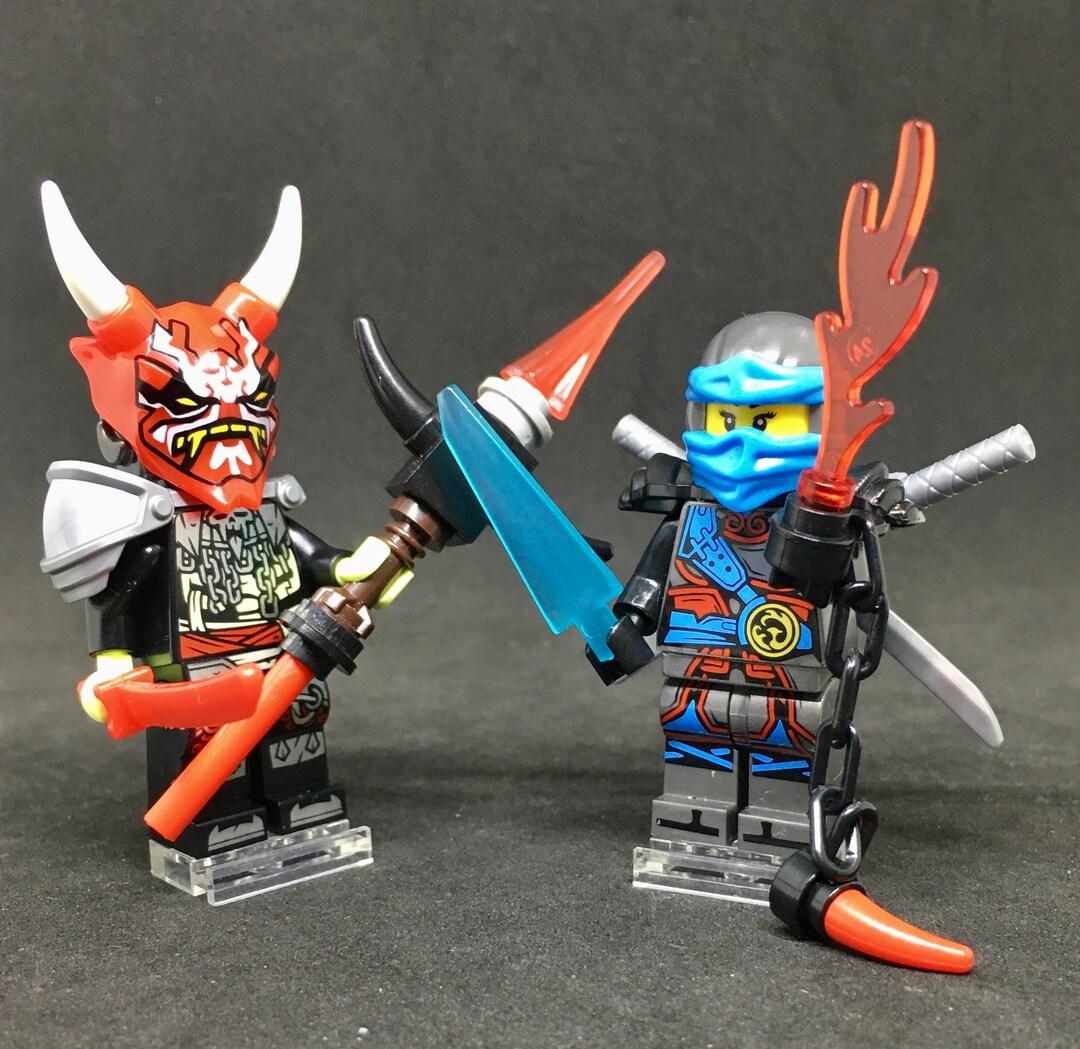 LEGO Knight Bones Oni Red Mask NYA Ninja Girl Sounds - Etsy