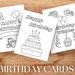 Birthday Card Activity for Kids, Kids Birthday Colouring Card, Birthday ...