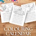 12 Month Colouring Calendar for Kids, Printable Calendar to Colour ...