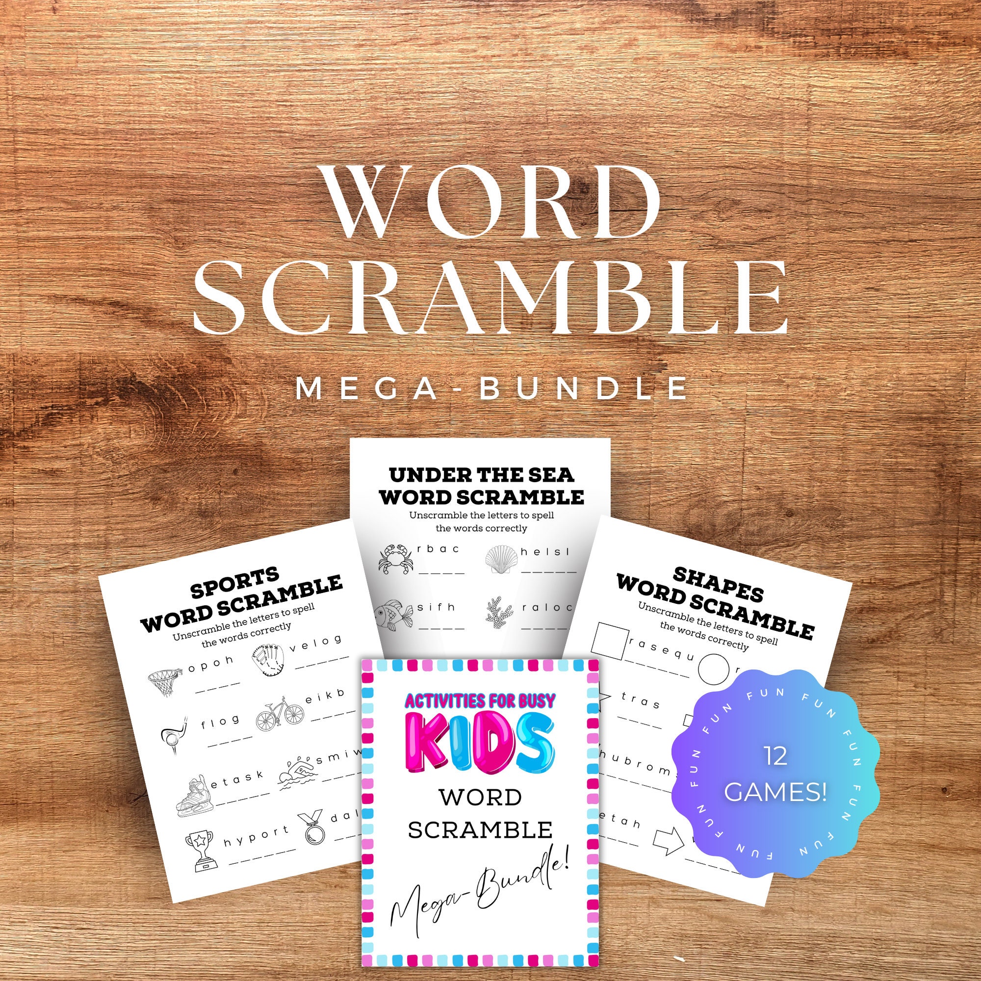 Printable Word Scramble Puzzles, Word Activities for Kids, Word ...