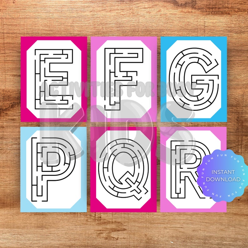 Alphabet Mazes, Letter Maze Activities for Kids, Alphabet Activities ...