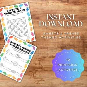 Kids Candy Activities, Printable Sweets Worksheets, Candy Games for ...