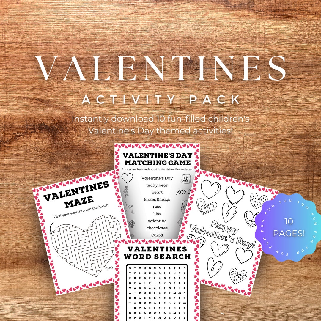 Valentines Themed Games, Kids Valentines Activities, Printable Kids ...