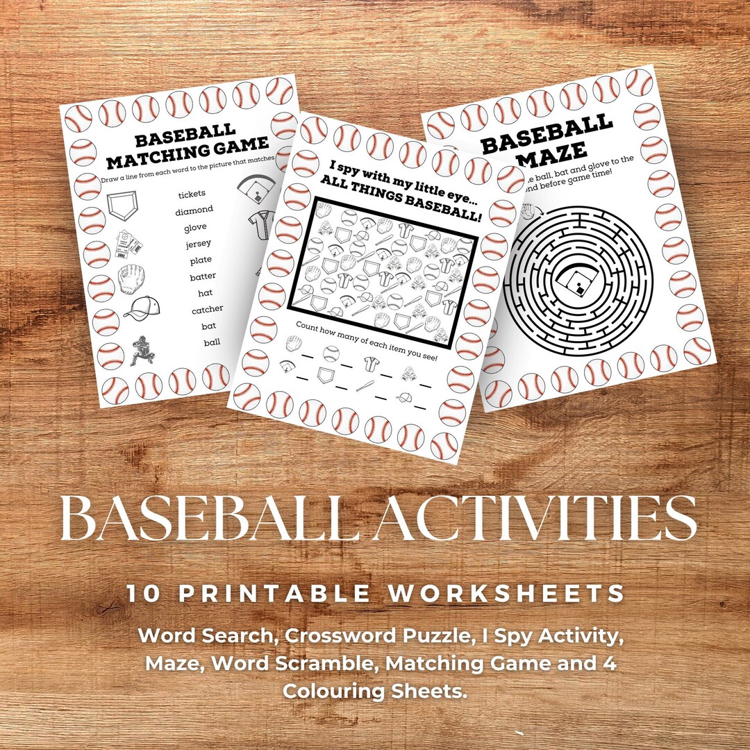 Kids Baseball Activities, Baseball Games Printable, Baseball Themed ...