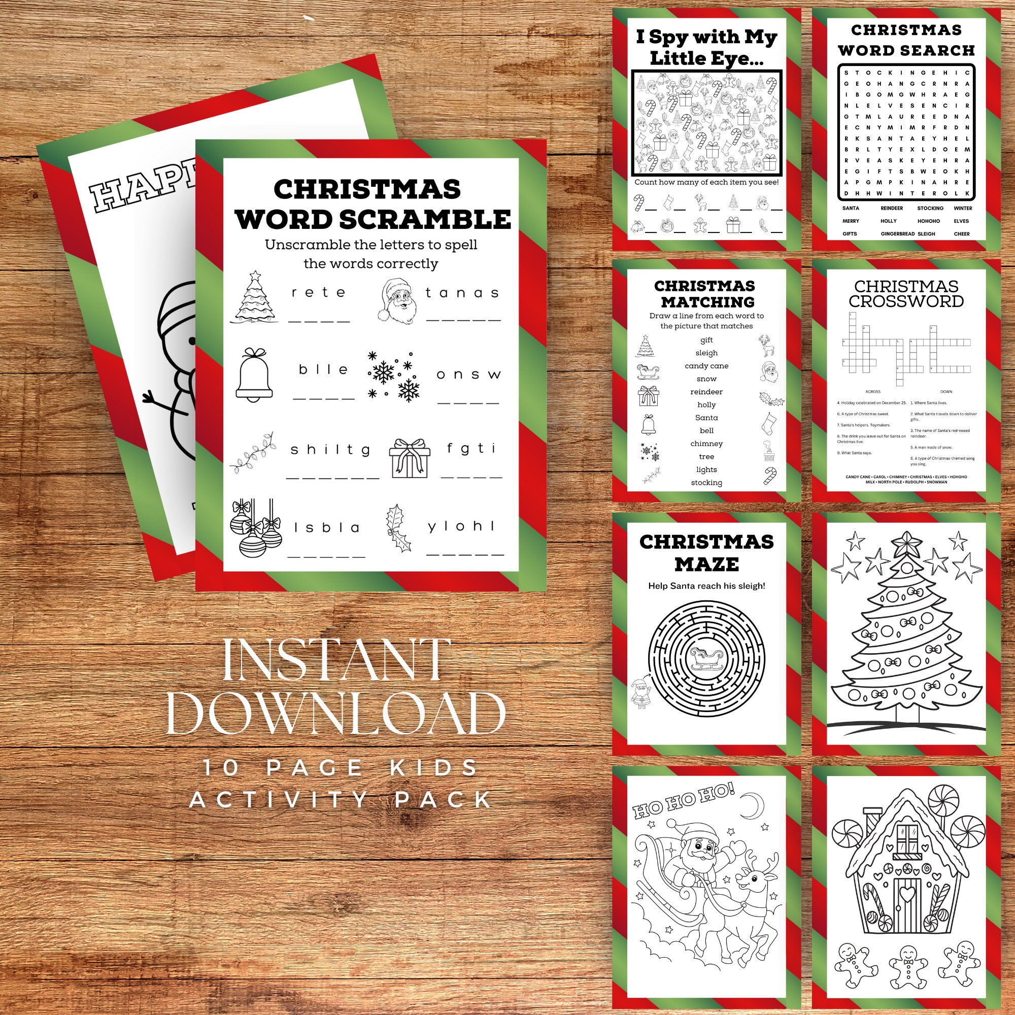 Homeschool Christmas Printables, Christmas Themed Games for Kids ...