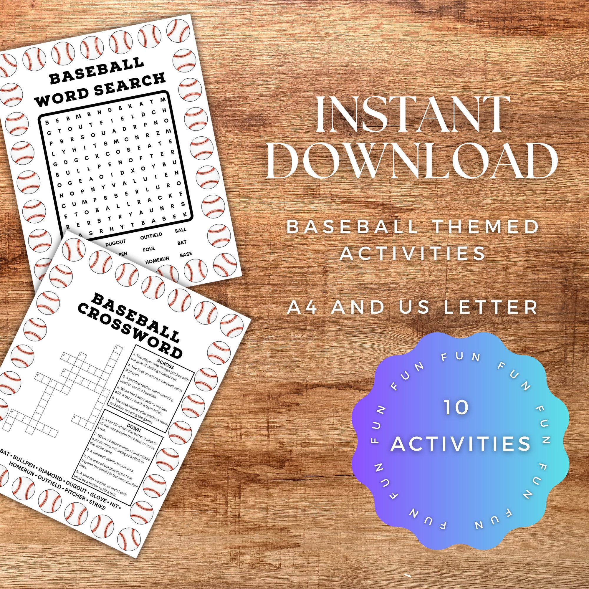 Kids Baseball Activities, Baseball Games Printable, Baseball Themed ...