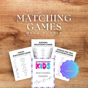 Printable Word Matching Puzzles, Word Activities for Kids, Matching ...