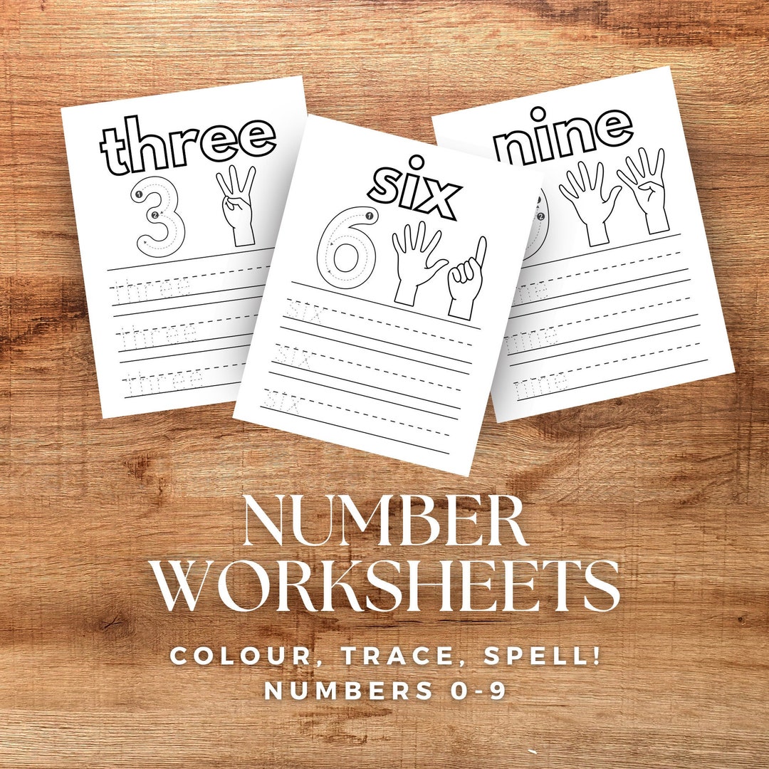 Number Spelling Activity, Number Colouring, Number Worksheet Activity ...