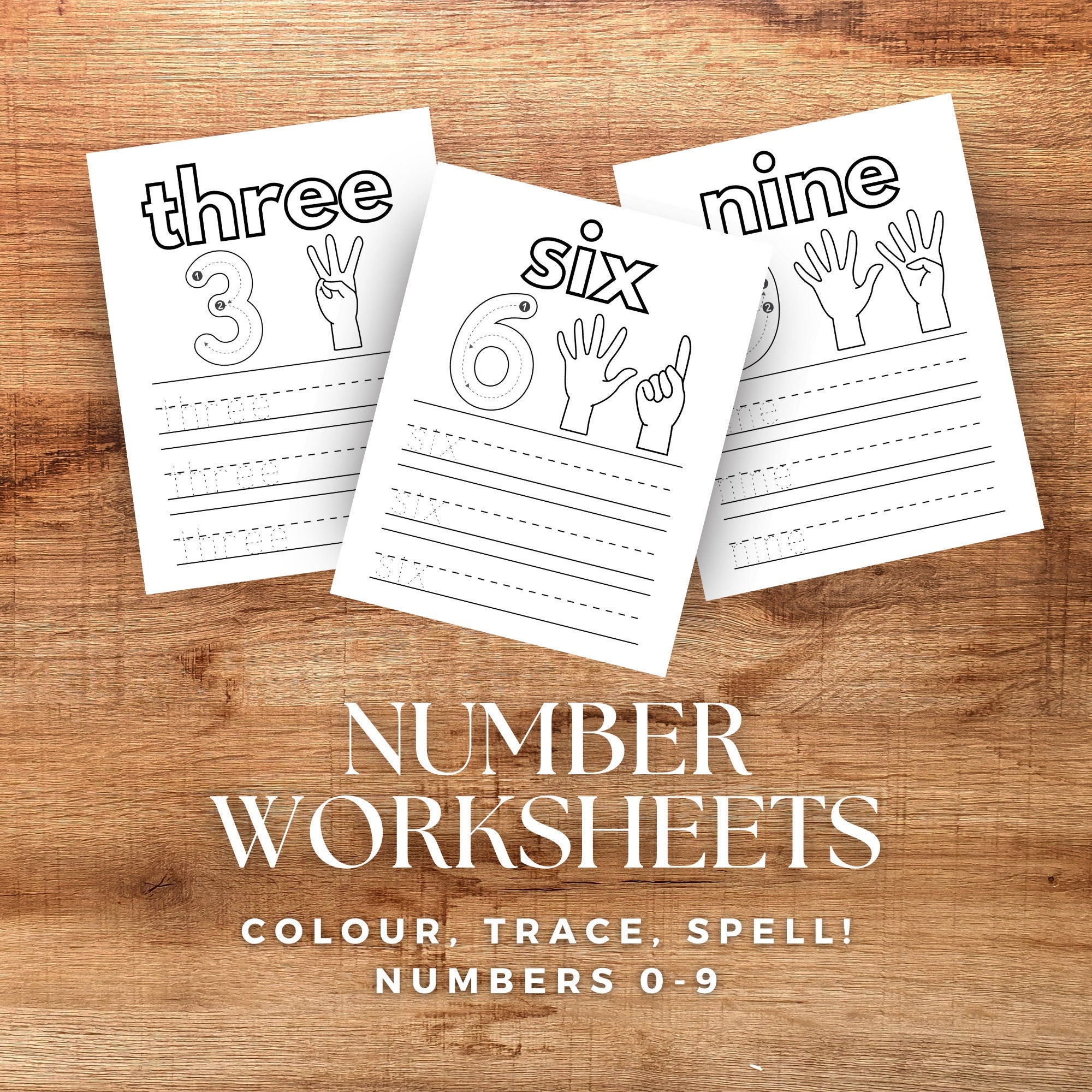 Number Spelling Activity, Number Colouring, Number Worksheet Activity ...