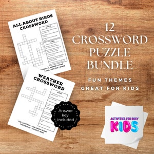 Printable Crossword Puzzles, Word Activities for Kids, Crossword Puzzle ...