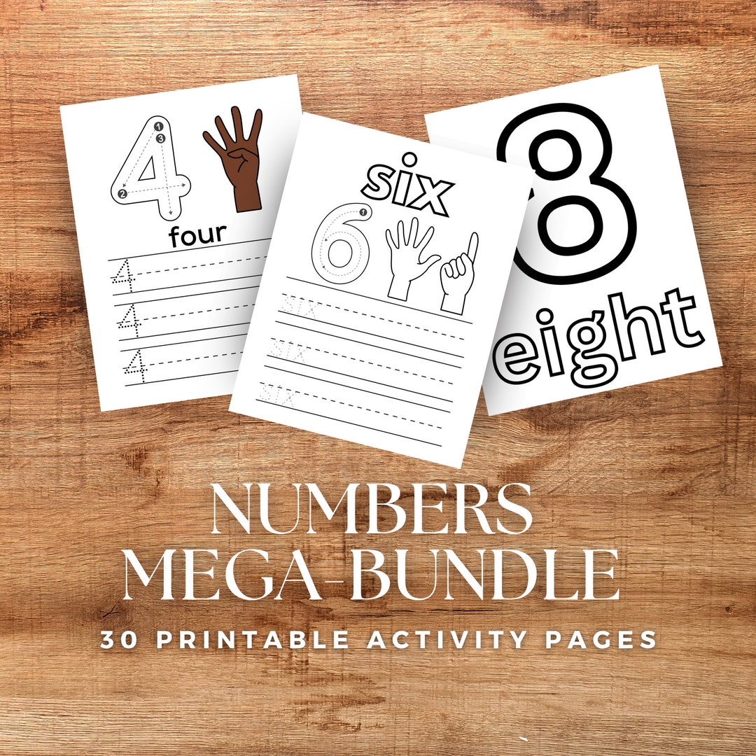 Number Worksheet Mega Bundle, Number Activities, Montessori Numbers ...