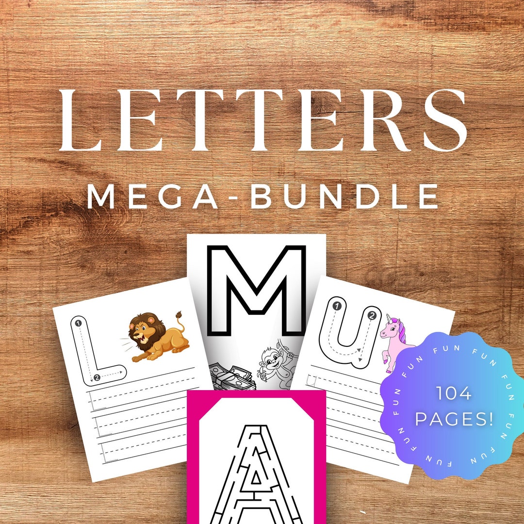 Alphabet Mega Bundle, Montessori Letters, Letter Worksheet Activity for ...