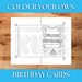Birthday Card Activity for Kids, Kids Birthday Colouring Card, Birthday ...