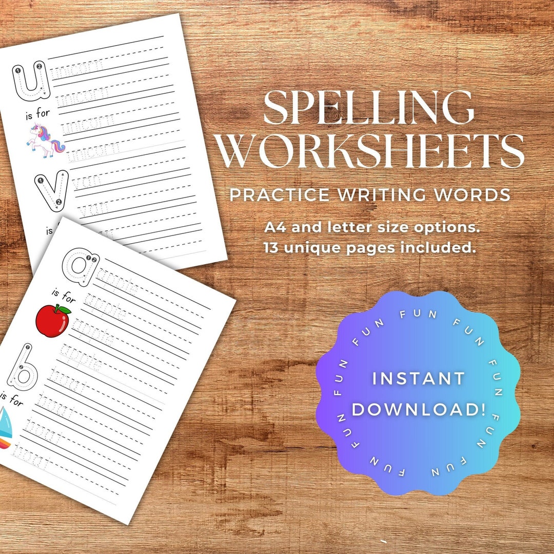 Spelling Worksheets, Letter Practice Sheets, Fun Spelling Games ...