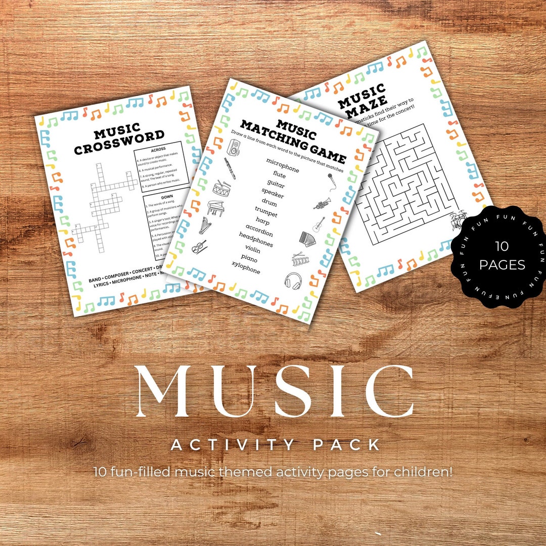 Kids Music Activities, Music Games Printable, Music Themed Activities ...