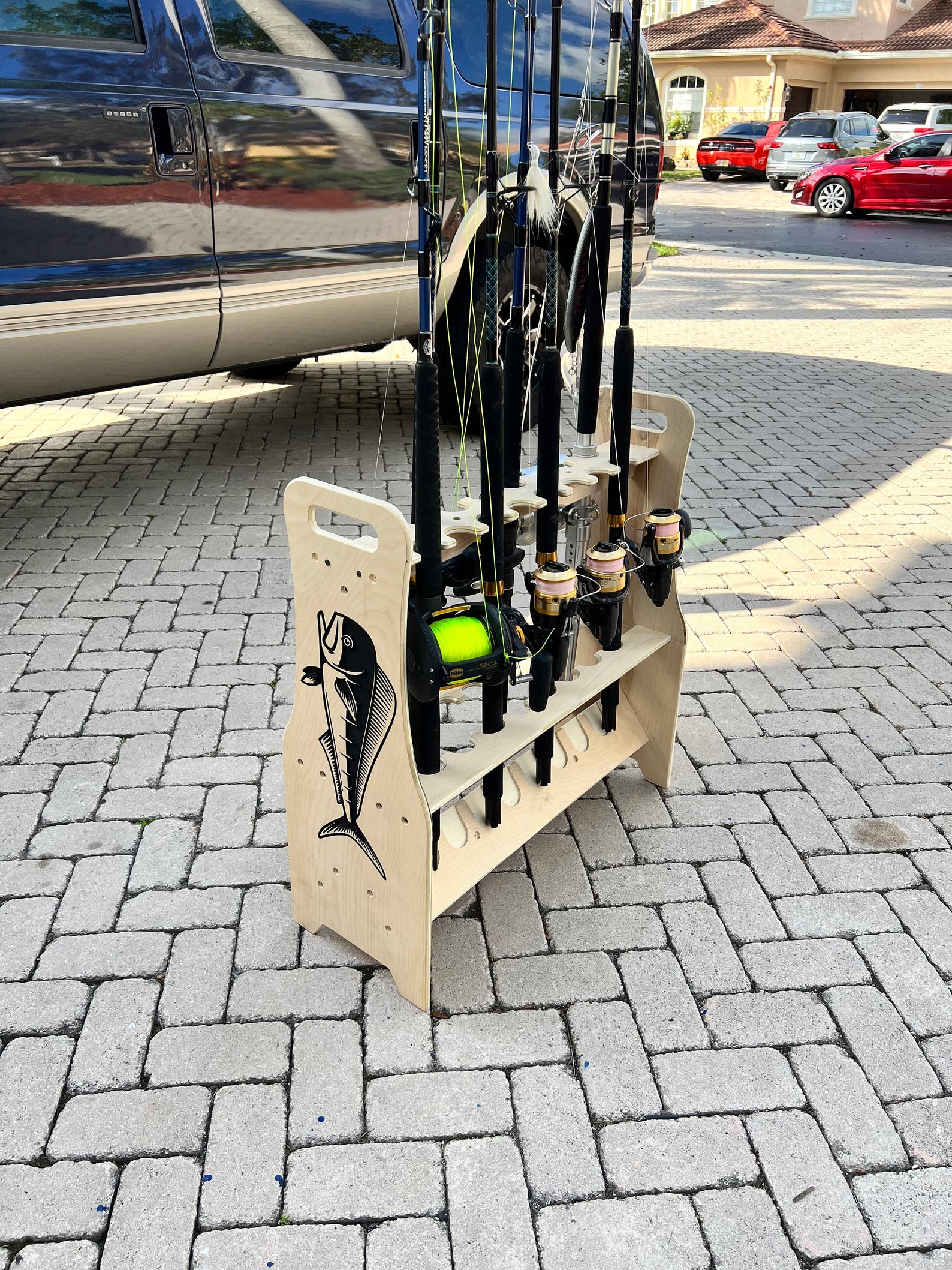 Fishing Rod Holder SVG, DXF and CRV Files for Cnc Using Vectric Vcarve ...