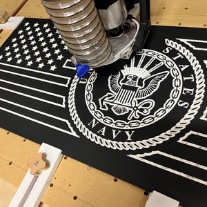 U.S. Flag With Navy Insignia DIGITAL FILES Svg , Crv , Dxf - Etsy