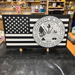 U.S. Flag With US Army Insignia DIGITAL FILES Svg , Crv , Dxf - Etsy