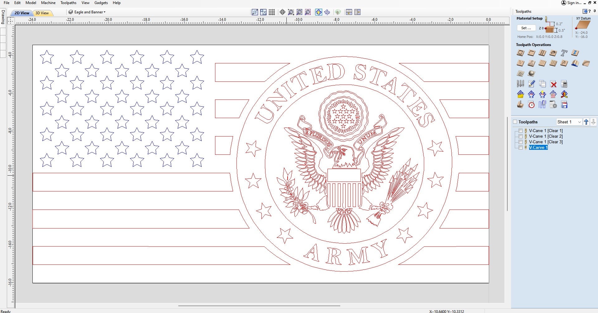 U.S. Flag With US Army Insignia DIGITAL FILES Svg , Crv , Dxf - Etsy