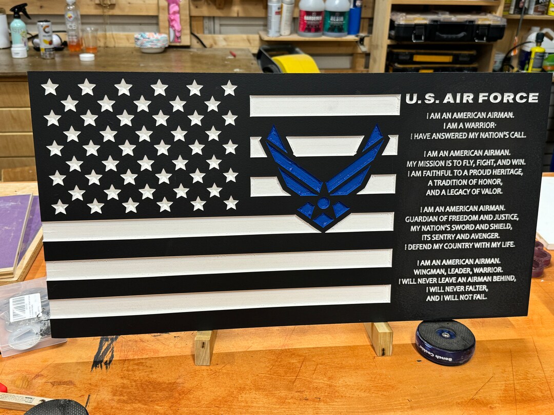 U.S. Flag With US Air Force Insignia DIGITAL FILES Svg , Crv , Dxf ...