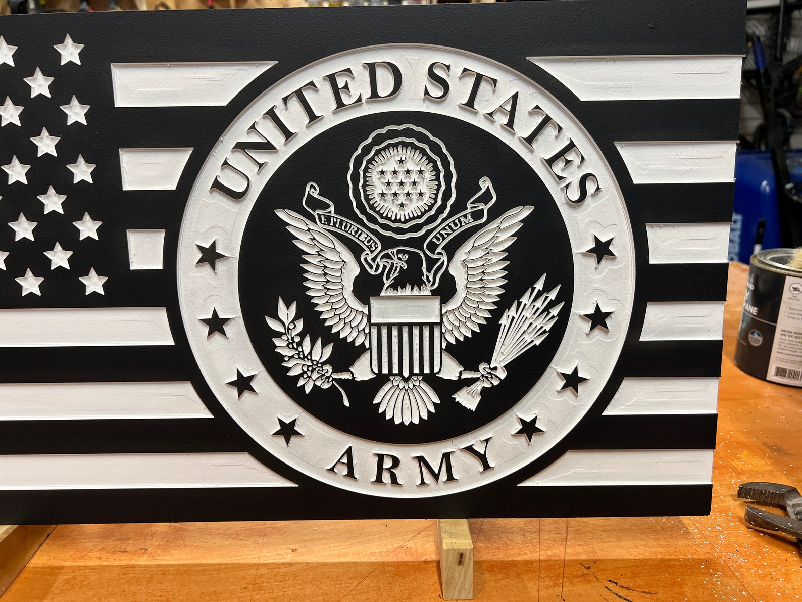 U.S. Flag With US Army Insignia DIGITAL FILES Svg , Crv , Dxf - Etsy