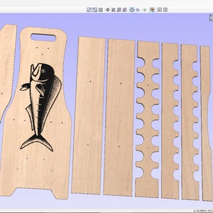 Fishing Rod Holder SVG, DXF and CRV Files for Cnc Using Vectric Vcarve ...