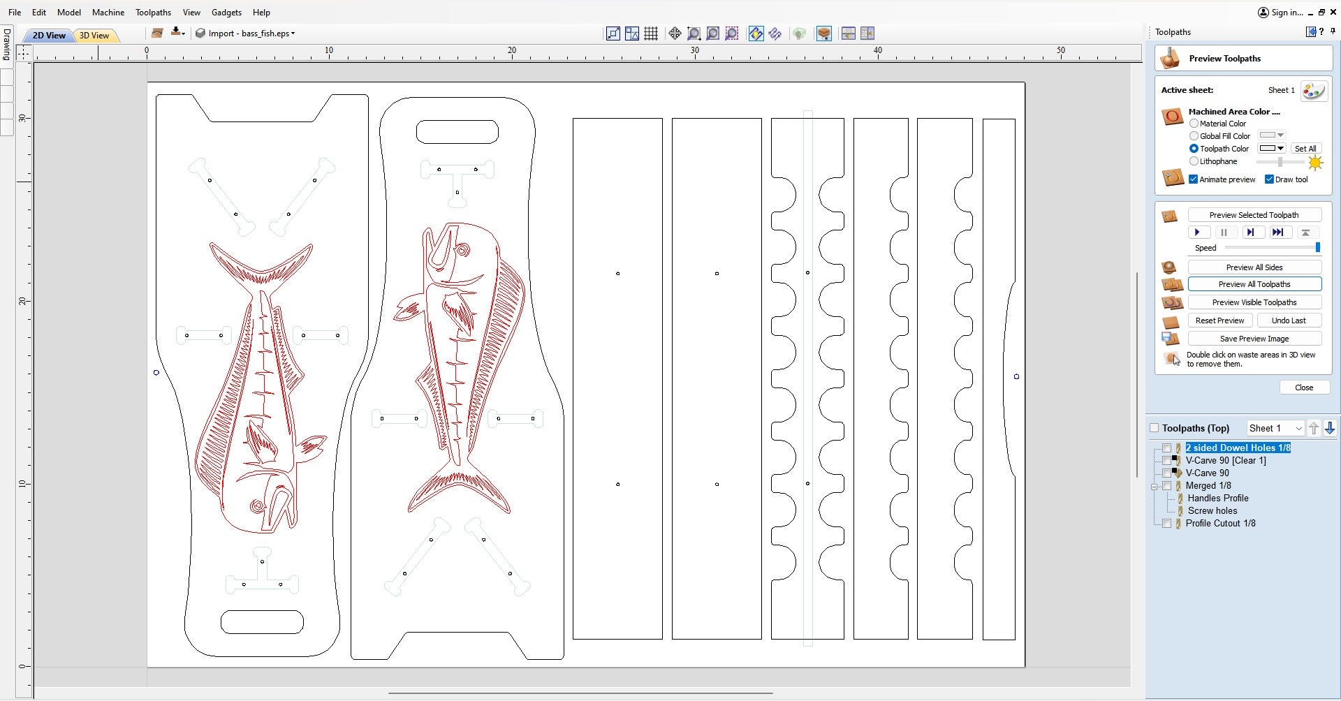 Fishing Rod Holder SVG, DXF and CRV Files for Cnc Using Vectric Vcarve ...