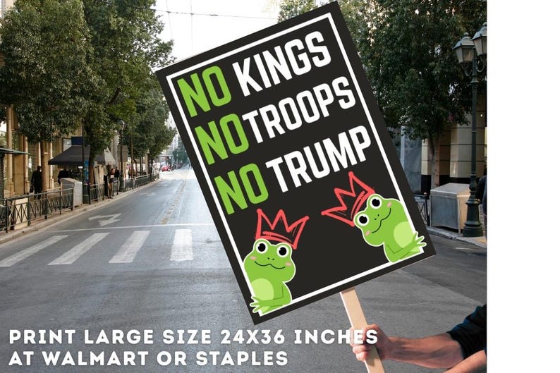 No Kings Boycott MAY 1st 2026, Frog Protest Sign, Fight FOR Justice, NO ...