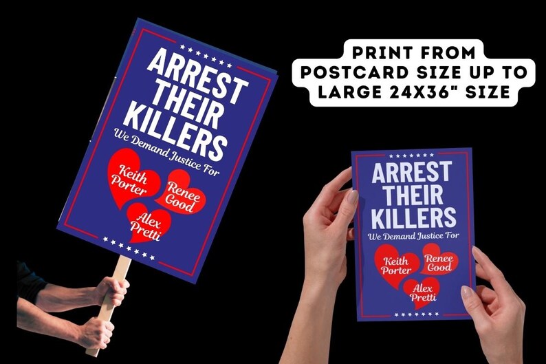 ANTI Fascism Protest Sign Printable (digital Download), Arrest Their ...