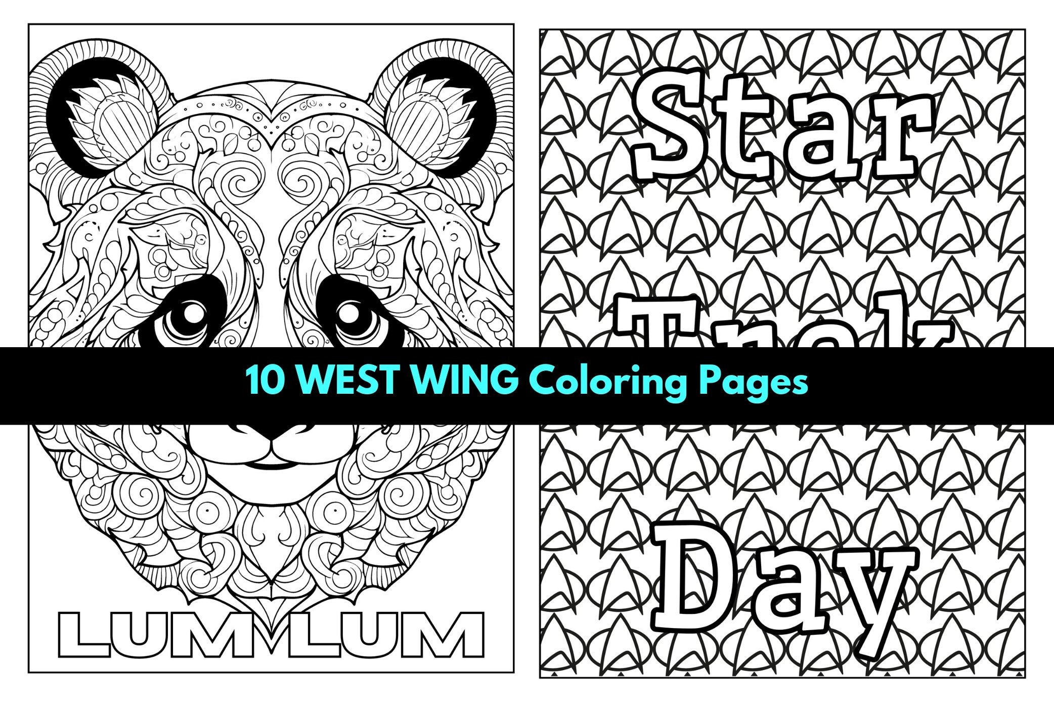West Wing Printable Coloring Book, Political, Democratic, Election ...