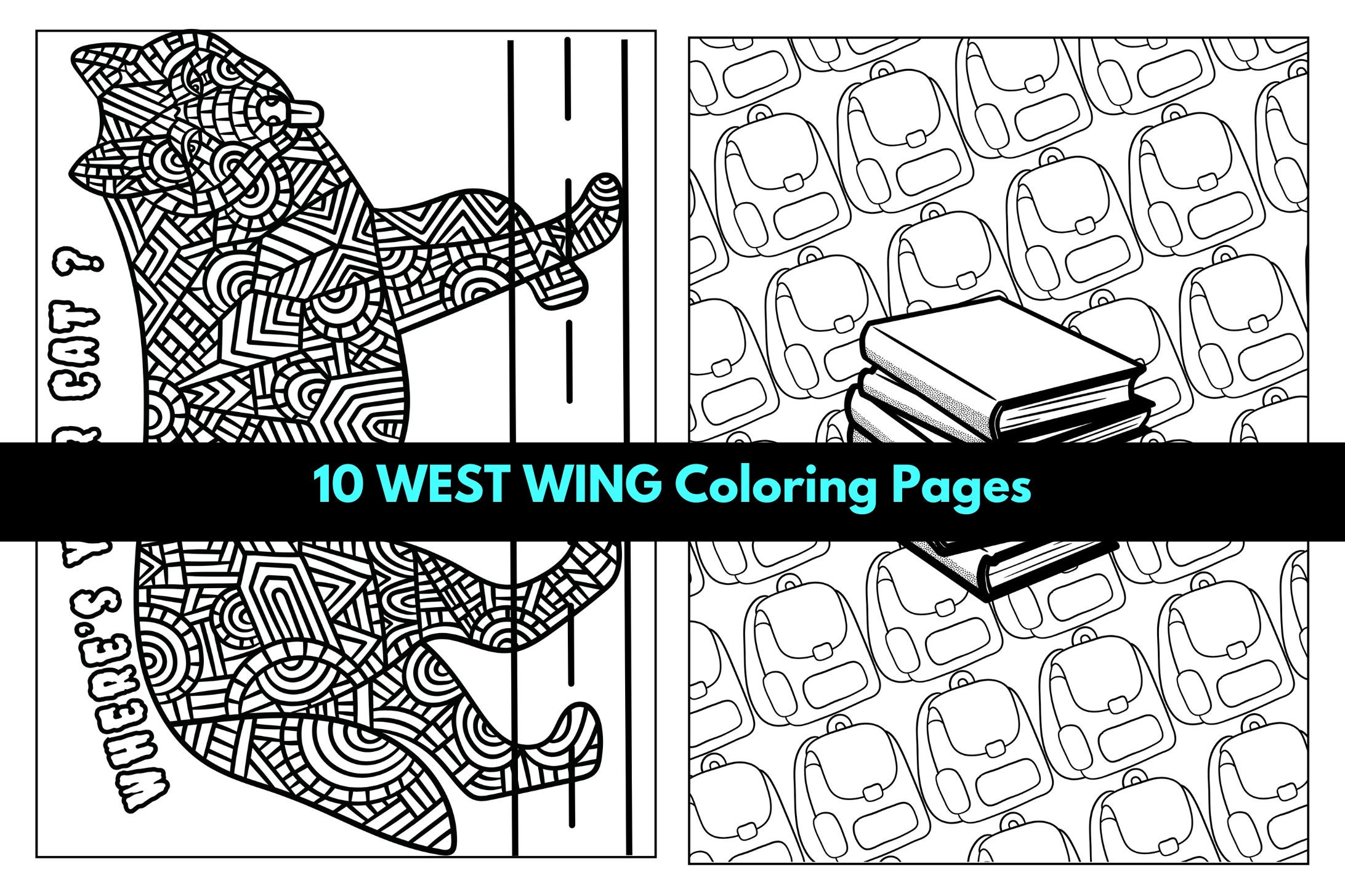 West Wing Printable Coloring Book VOL 2, Political, Democratic ...