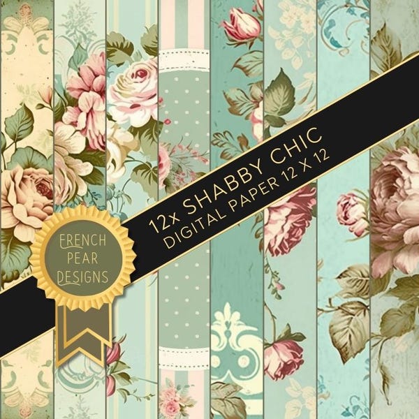 Shabby Chic Wallpaper - Etsy