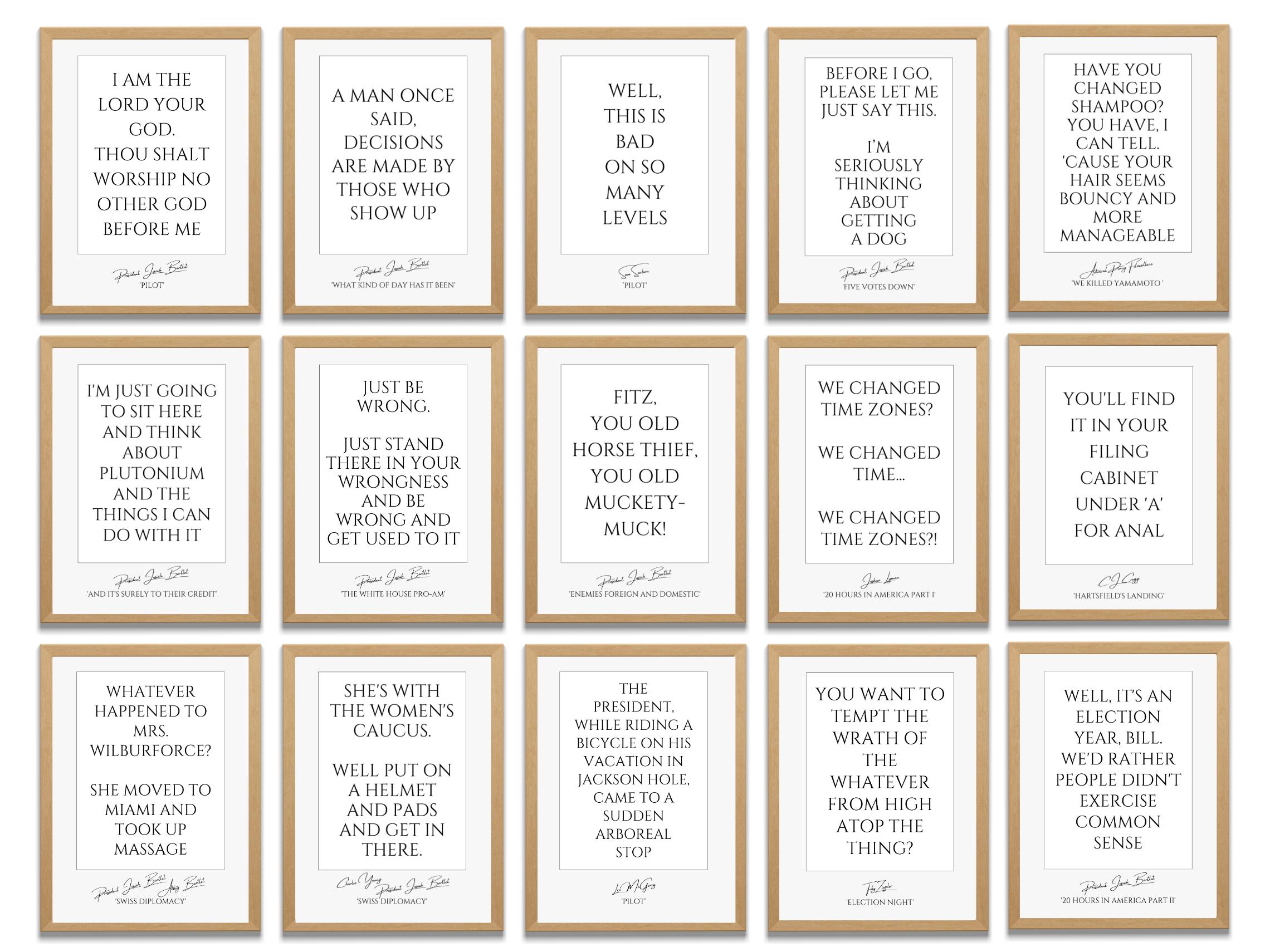 30 West Wing Quote Printable Gallery, Bulk Political Posters, West Wing ...