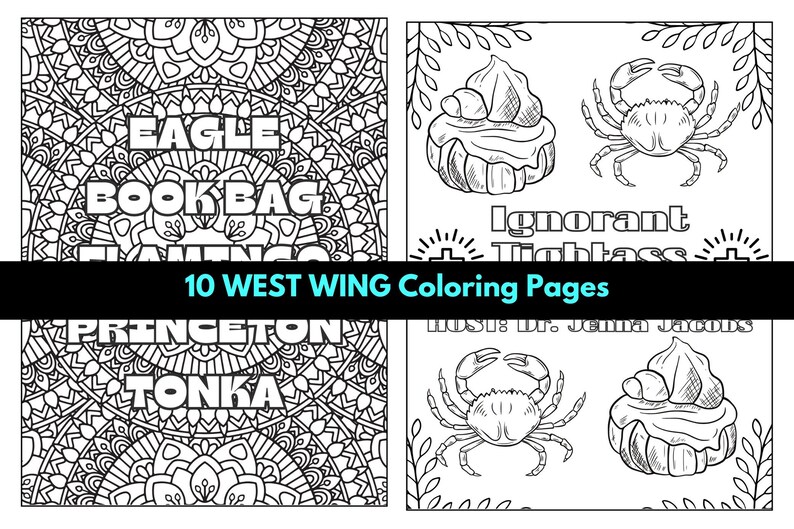 West Wing Printable Coloring Book, Political, Democratic, Election ...